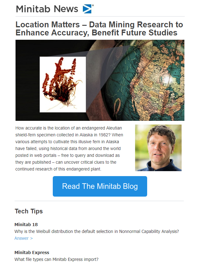 Subscribe to Minitab News